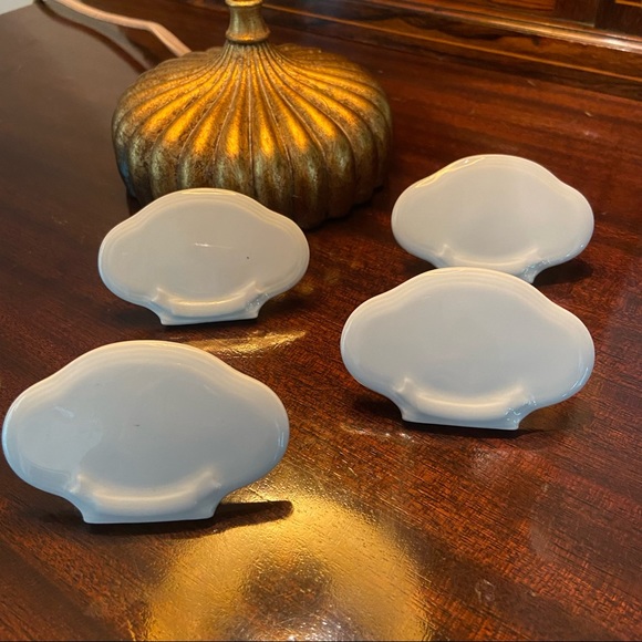 Dining | Set Of 4 Vintage Porcelain Placards For Food Or Seating | Poshmark